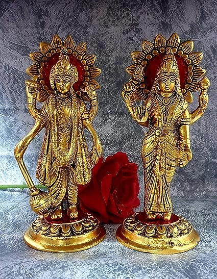 Metal Laxmi Narayan Standing Murti (19 Cm) – Welno International